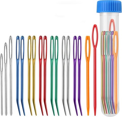 17 Pieces Yarn Needle Set Tapestry Needle Bent Tip Tapestry Needles for ...