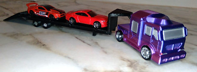 GOOSENECK FLATBED TRAILER with SEMI & LOADING RAMP HITCH 1:64 SCALE | eBay