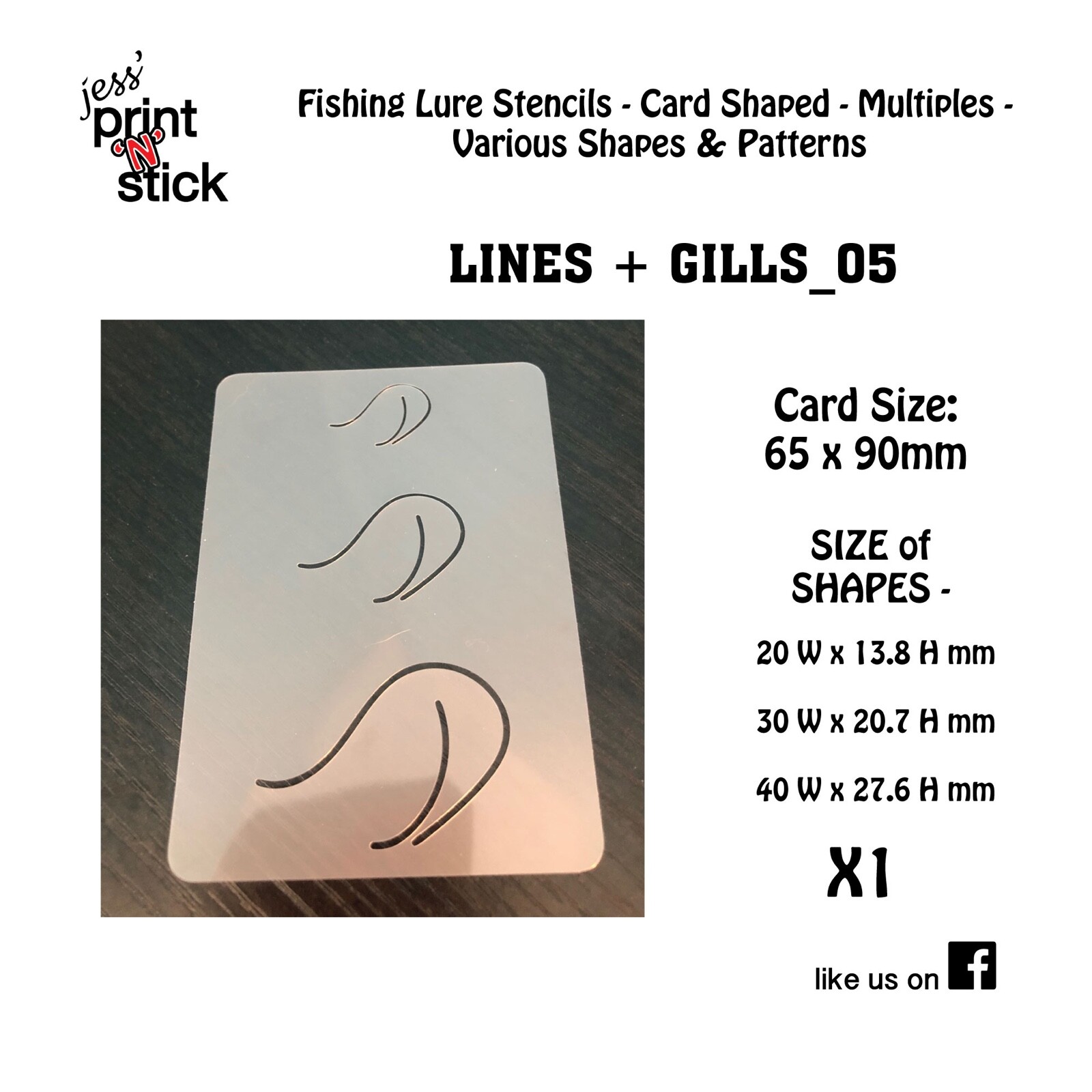 Fishing Lure Stencils - Card Shaped - Multiples - Various Shapes ...