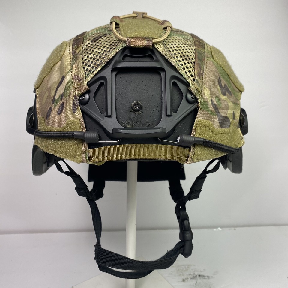 Large OCP MULTICAM ACH MICH ECH HELMET COVER w/ COUNTERWEIGHT POUCH ...