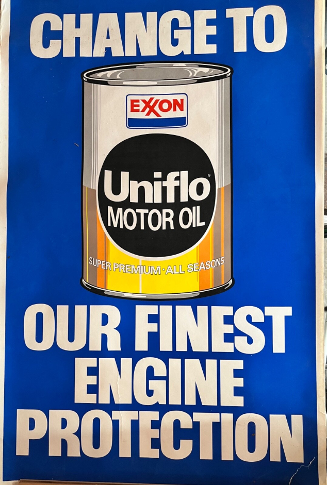 Vintage Exxon Uniflo Motor Oil Poster | eBay