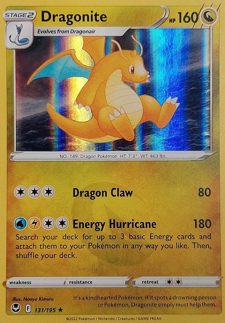 Pokémon TCG Dragonite Silver Tempest 131/195 Holo Holo Rare for sale ...