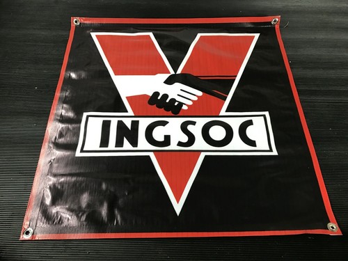INGSOC heavy duty canvas vinyl banner 1984 movie book poster logo Big ...