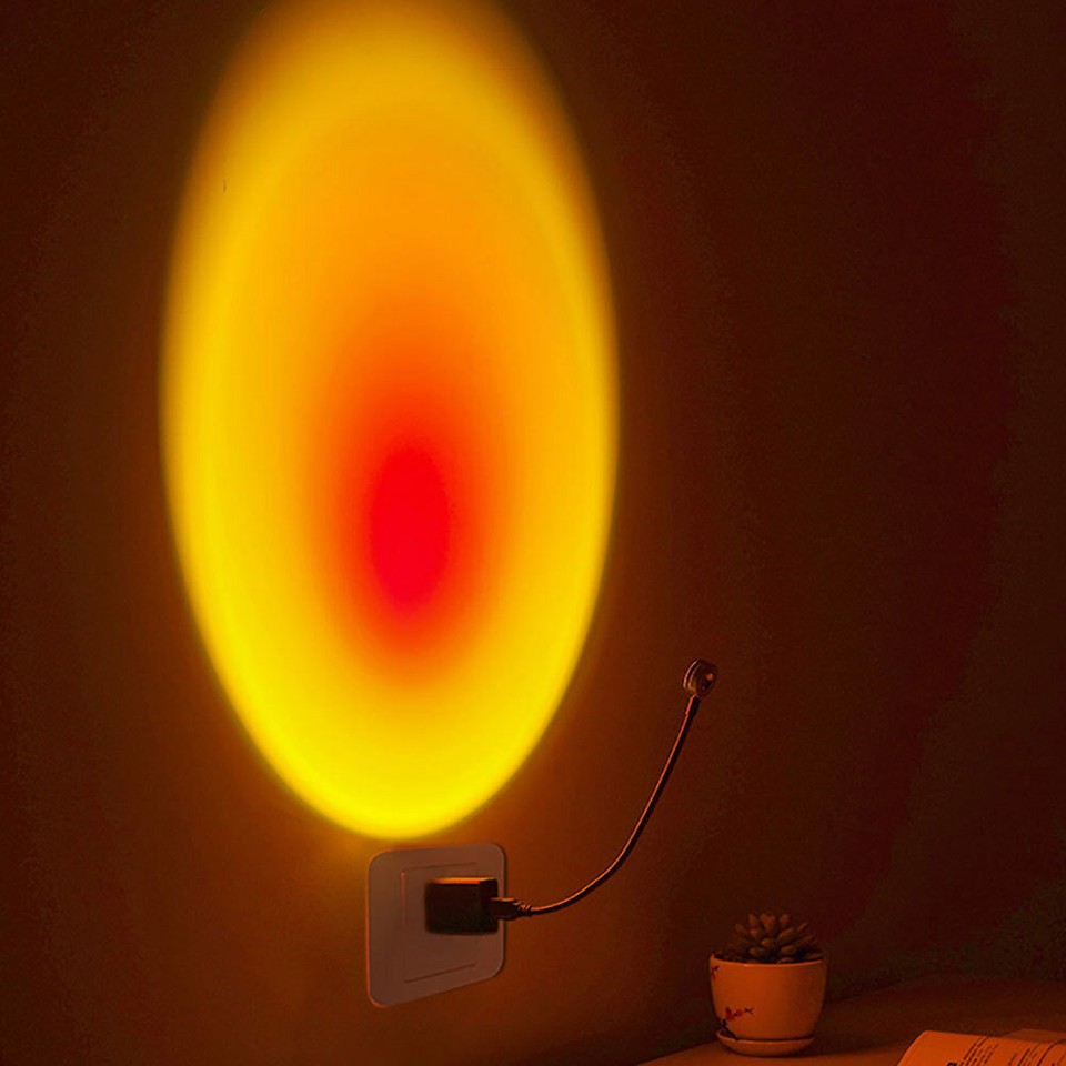 Sunset Projection Lamp Rainbow LED Night Light Photography Lighting ...