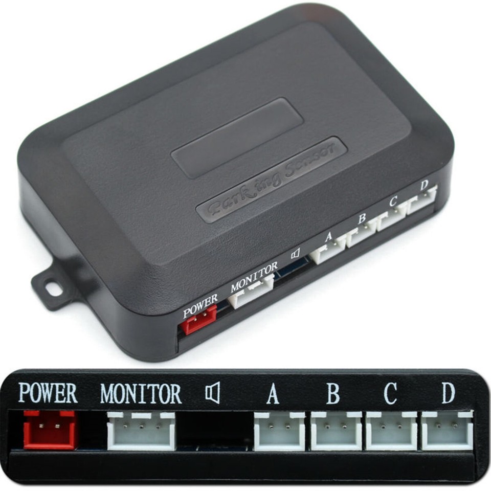 LED Car Auto Backup Reverse Rear Radar System Alert Alarm Kit 4 Parking ...