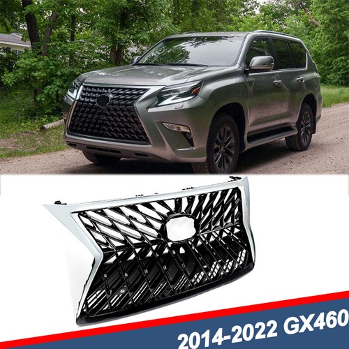 NEW UPGRADE LUXURY GRILL For 2014-22 LEXUS GX460 Chrome+Black Front ...