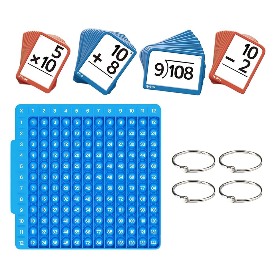 Math Flash Cards + Math Board, Multiplication Flash Card Times Table ...
