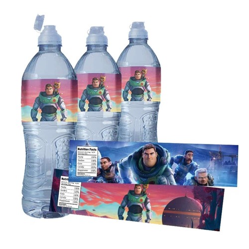 24pcs Toy Story Buzz Lightyear Water Bottle Stickers Baby Shower ...