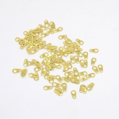 50 Chain Tabs Gold Necklace Ends Bracelet Ends Connectors Hook | eBay