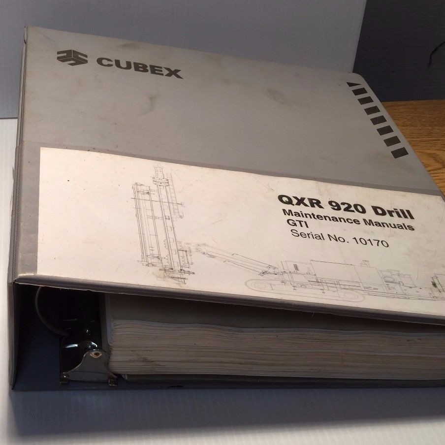 CUBEX QXR920 QXR 920 Hydraulic Track Drill Maintenance Manual | eBay