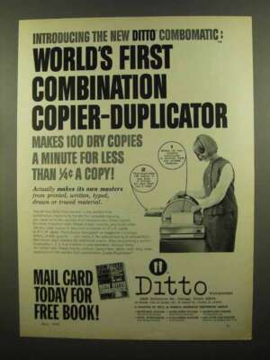 1965 Ditto Combomatic Copier Ad - First Combination | eBay