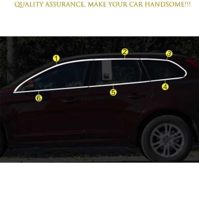 For Volvo XC60 10-2017 Chrome Steel Windows Sill Molding Strip Cover ...
