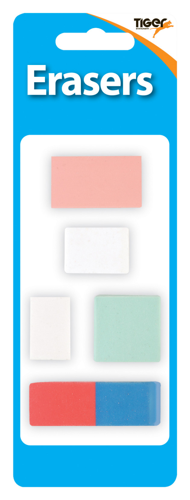 RUBBER ERASER IN PACK OF 5 GREAT QUALITY TIGER STATIONERY | eBay UK