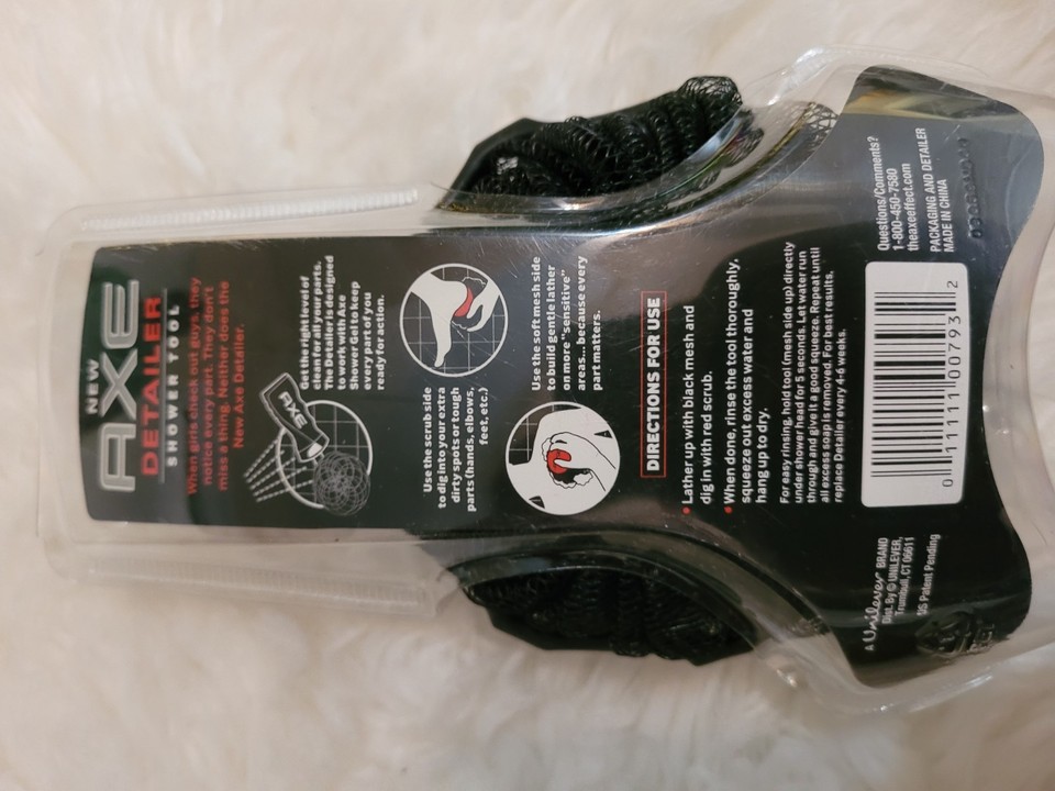 NEW Axe Detailer 2-Sided Shower Tool Bath Scrubber Exfoliator RED | eBay