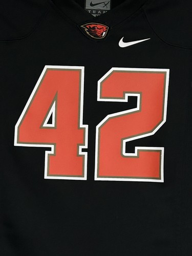 Oregon State Beavers #42 YOUTH Boys Small Black Nike Game Football ...