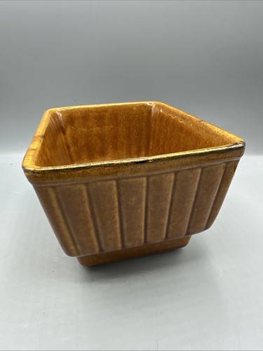 Vintage Hull Pottery 717 Brown Glaze Planter Flower Pot USA Rectangular ...