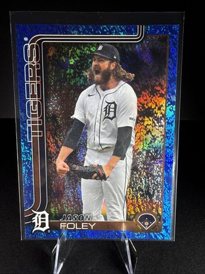 2025 Topps Series 2 Jason Foley Blue Sandglitter 15/150 Detroit Tigers ...