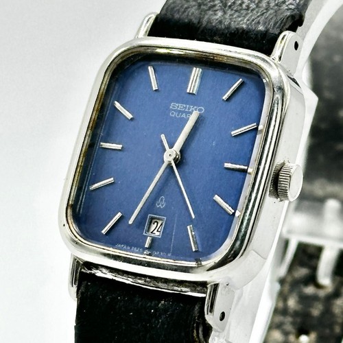 Working Item SEIKO Watch Square Blue Dial Vintage Quartz | eBay