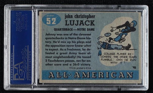 1955 Topps All American Johnny Lujack #52 PSA 4 | eBay