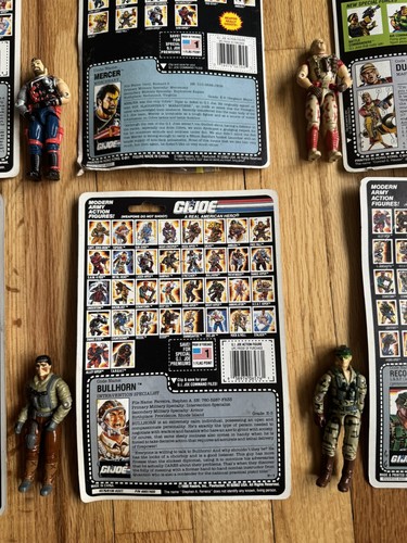 (8) VTG GI JOE FIGURE & PARTS LOT HASBRO 1980’s 90’s Collection Stapled ...