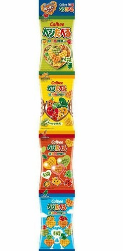 Calbee Vegetable Snack "Vege-Taberu" 10g x 4 mini packs, Japan, Snack ...