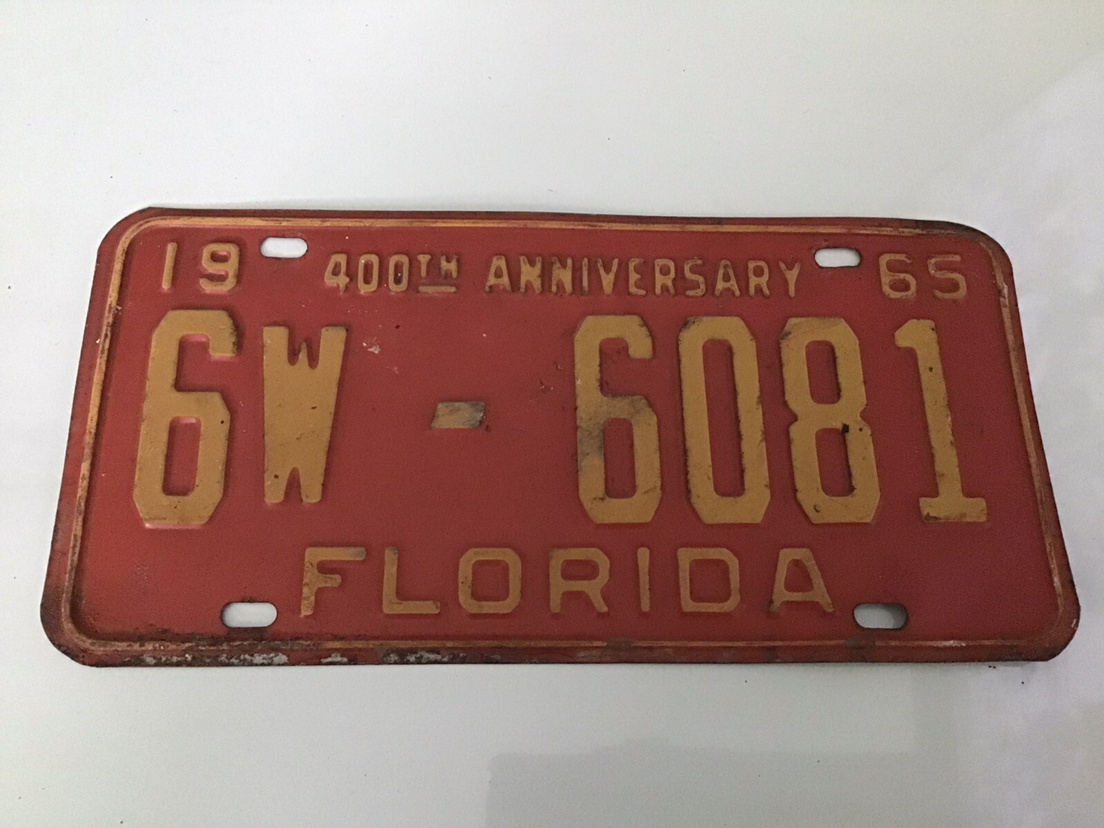 Florida License Plate 1965 Palm Beach 6-6081 | eBay