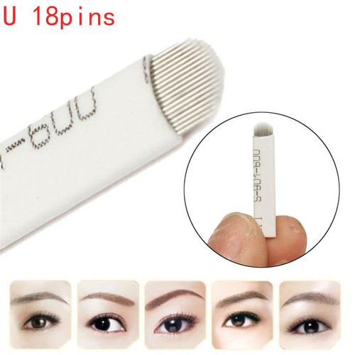 Microblading Filler 18 U Shape Needles Eyebrow Tattoo Permanent Manual ...