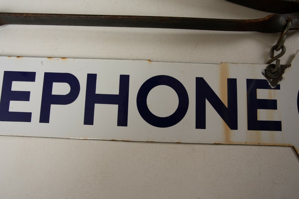 Bell System Telephone Arrow Sign w/Bracket Advertising Sign (HSE ...