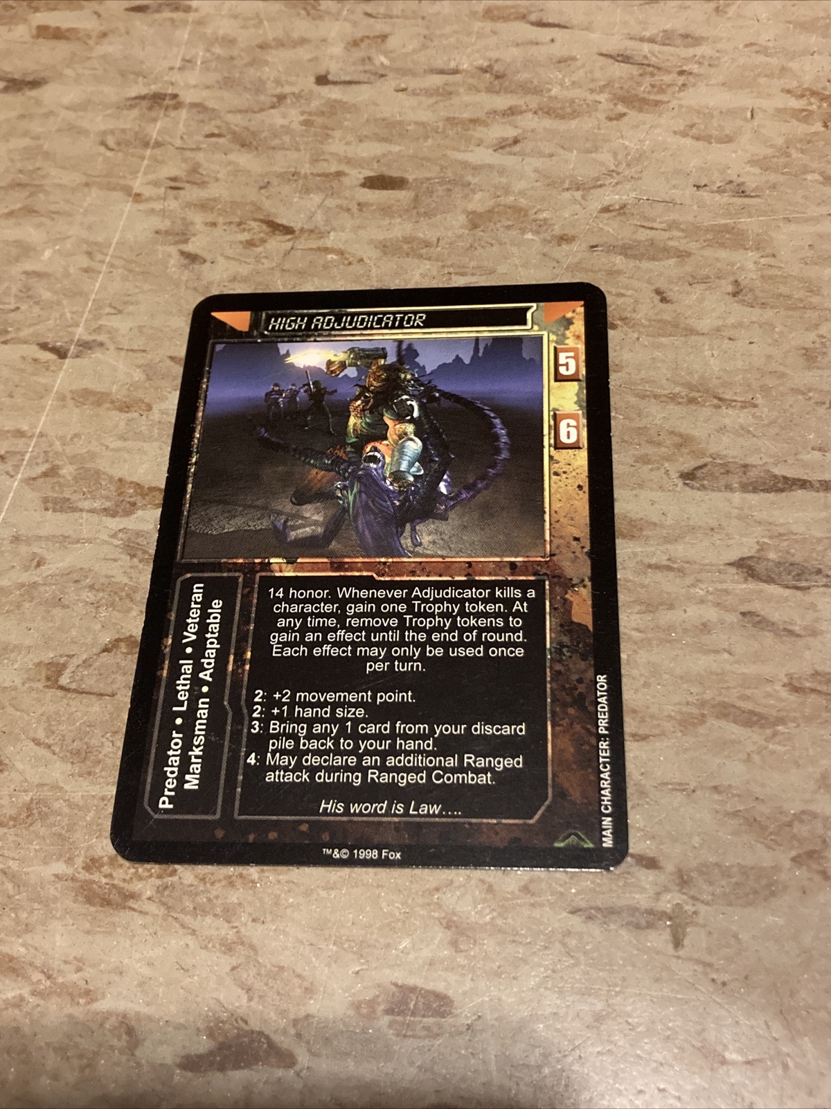 Aliens vs. Predator AVP CCG Resurrection RARE PROMO HIGH ADJUDICATOR ...