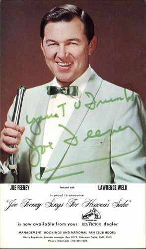CHROME Postcard SINGER JOE FEENEY RCA Victor AUTOGRAPH | eBay
