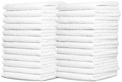 48x White Hotel Quality Face Cloths Washcloth 100% Organic Cotton ...