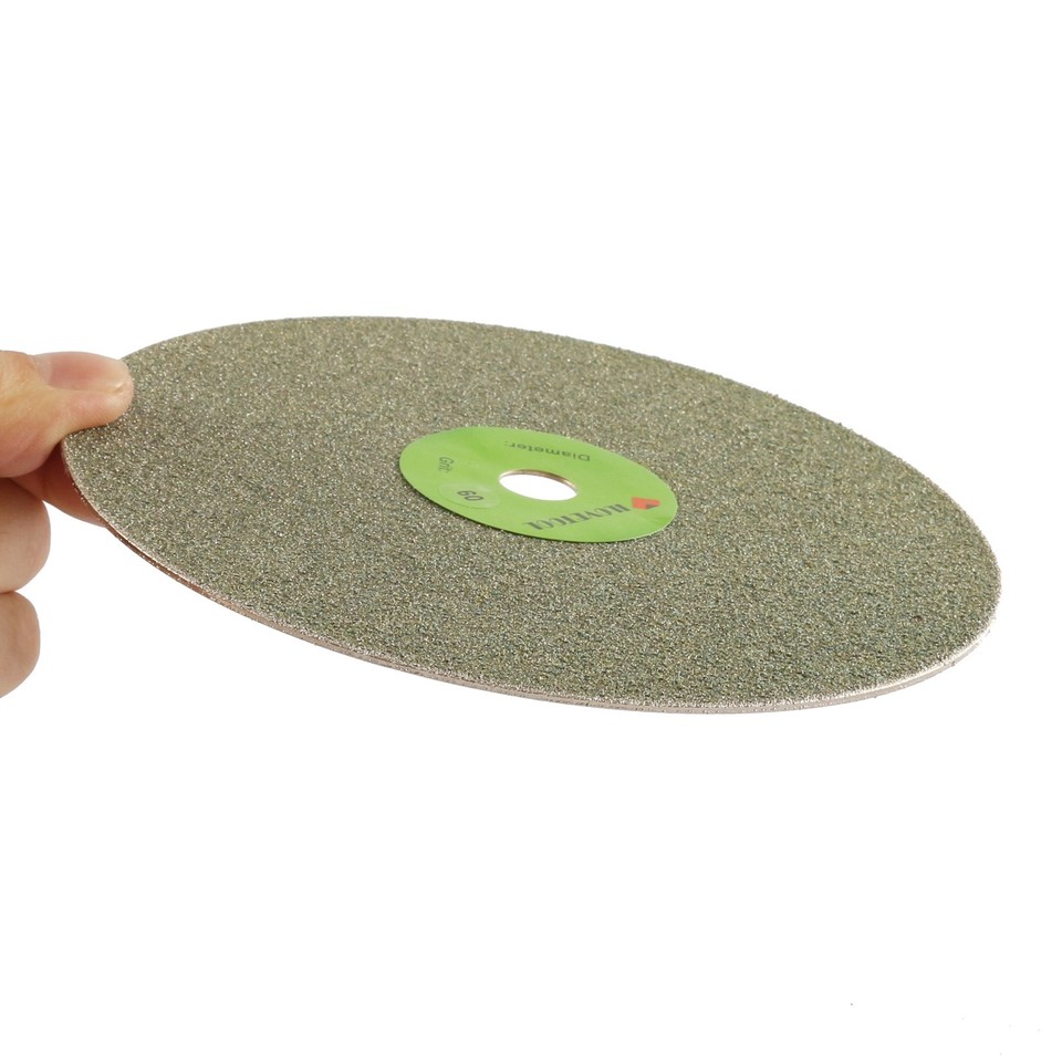 8" inch Grit 60 Diamond coated Flat Lap wheel Lapidary lapping ...