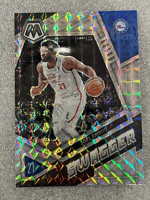 2022-23 Panini Mosaic JOEL EMBIID Swagger Silver Mosaics Prizm #14 ...