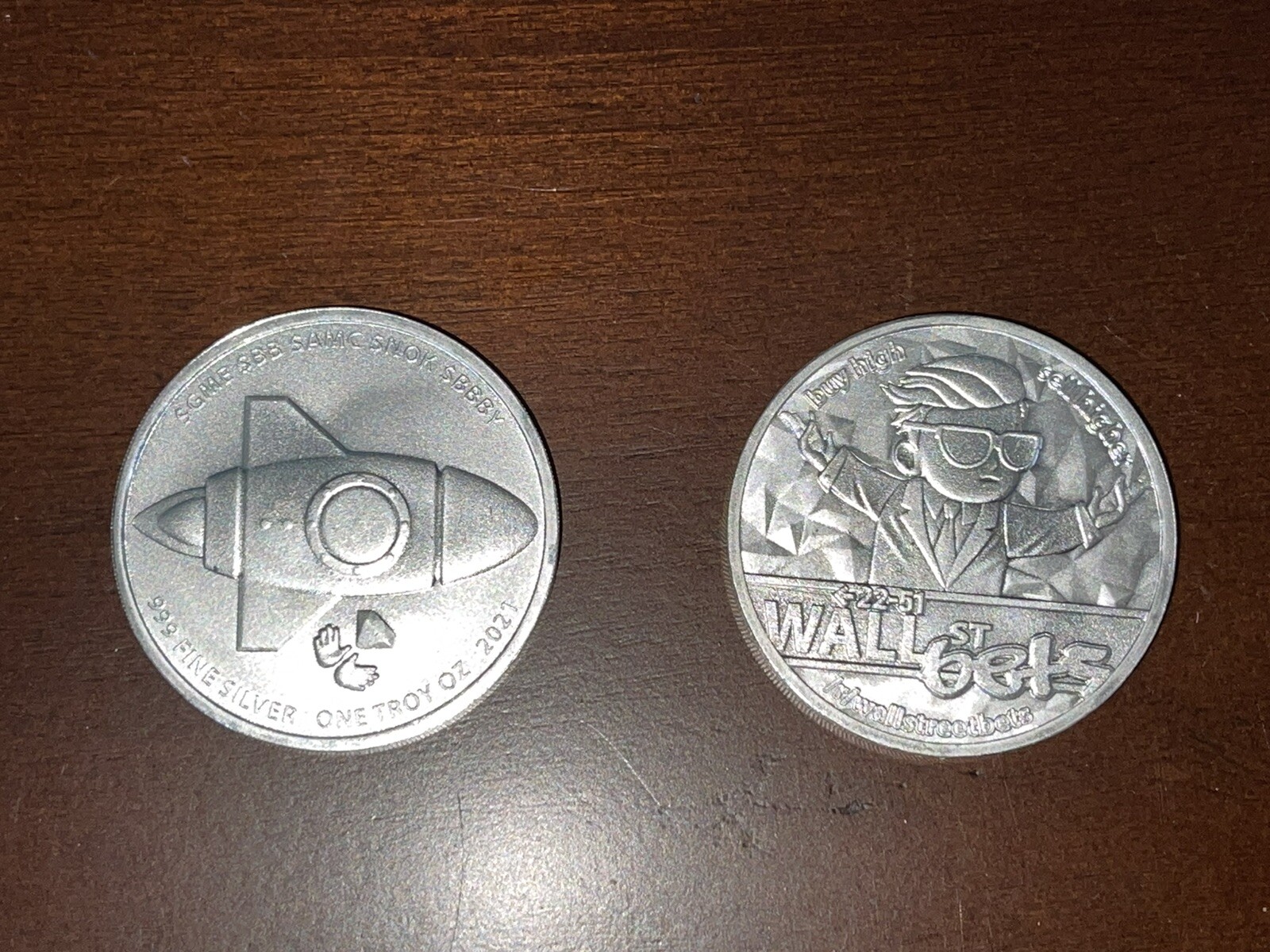 2021 Wall Street Bets WSB - Buy High Sell Higher 1 oz. Silver BU Round ...