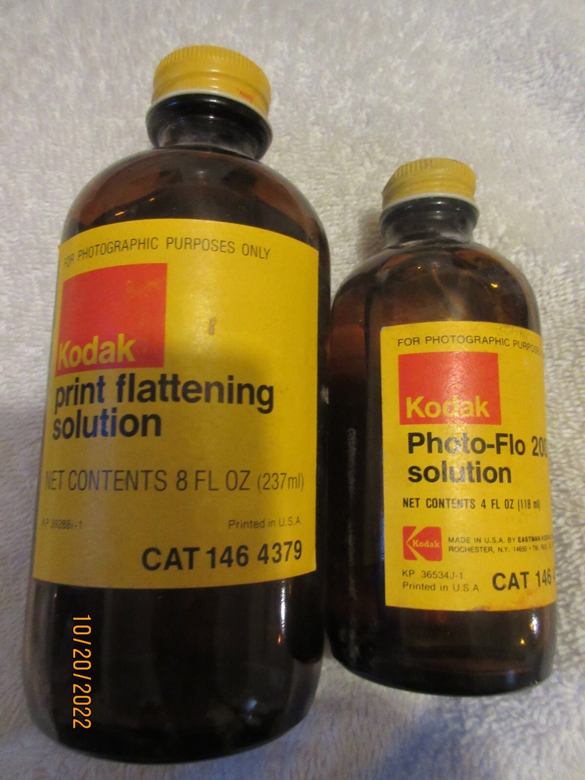 Old Kodak 8 fluid ounce bottle of Print Flattening 4 OZ Photo Flo 200 ...