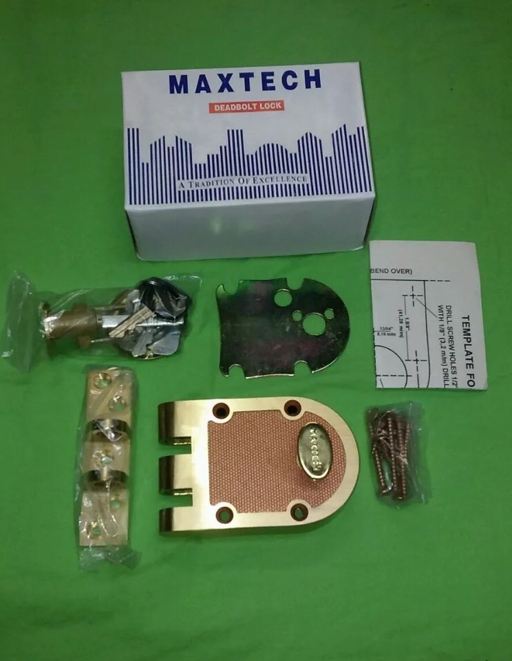 Jimmy-proof Deadbolt Lock Solid Brass best lock. MAXTECH | eBay
