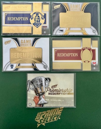 2013 Select PRIME master set of 5 signature REDEMPTION cards | eBay ...