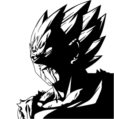 Vegeta Dragon Ball Z decal sticker for car/truck laptop window | eBay