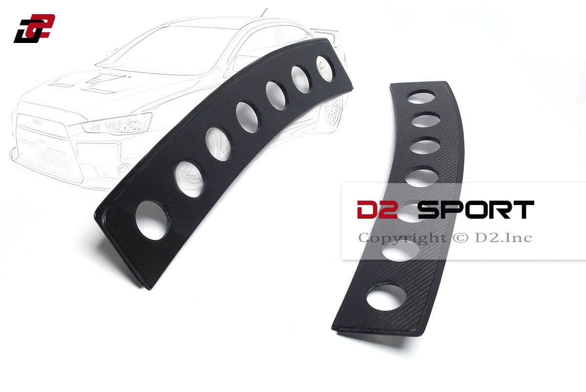 Carbon Fiber Rear Window Vents Louvers fits Mitsubishi Evolution X ...
