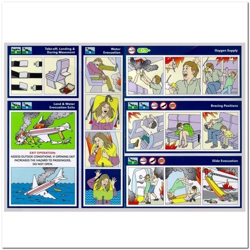 Tyler Durden Fight Club Airplane Project Mayhem Safety Postcard ...