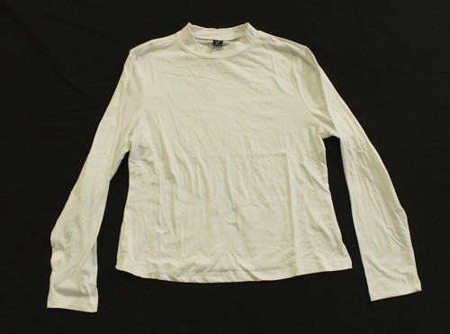 SHEIN Women's Plus Long Sleeve Solid Mock Neck T-Shirt EG7 White Size ...