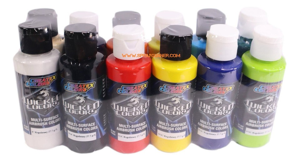 Createx Wicked Opaque 2oz 12-color set W130 | eBay
