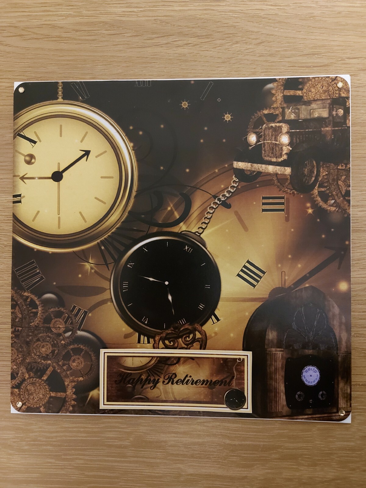 Handmade Retirement Card - "Happy Retirement" - Clocks / Pocket Watch ...