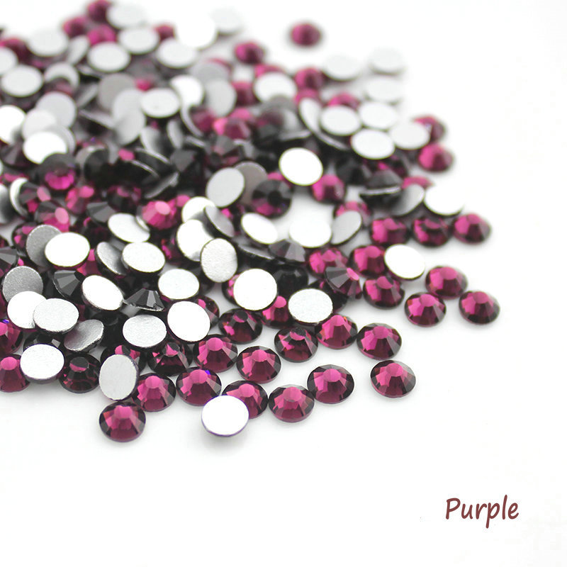 288pcs 6.5mm SS30 Non Hotfix Rhinestones Flatback Glitter Crystal Glass ...