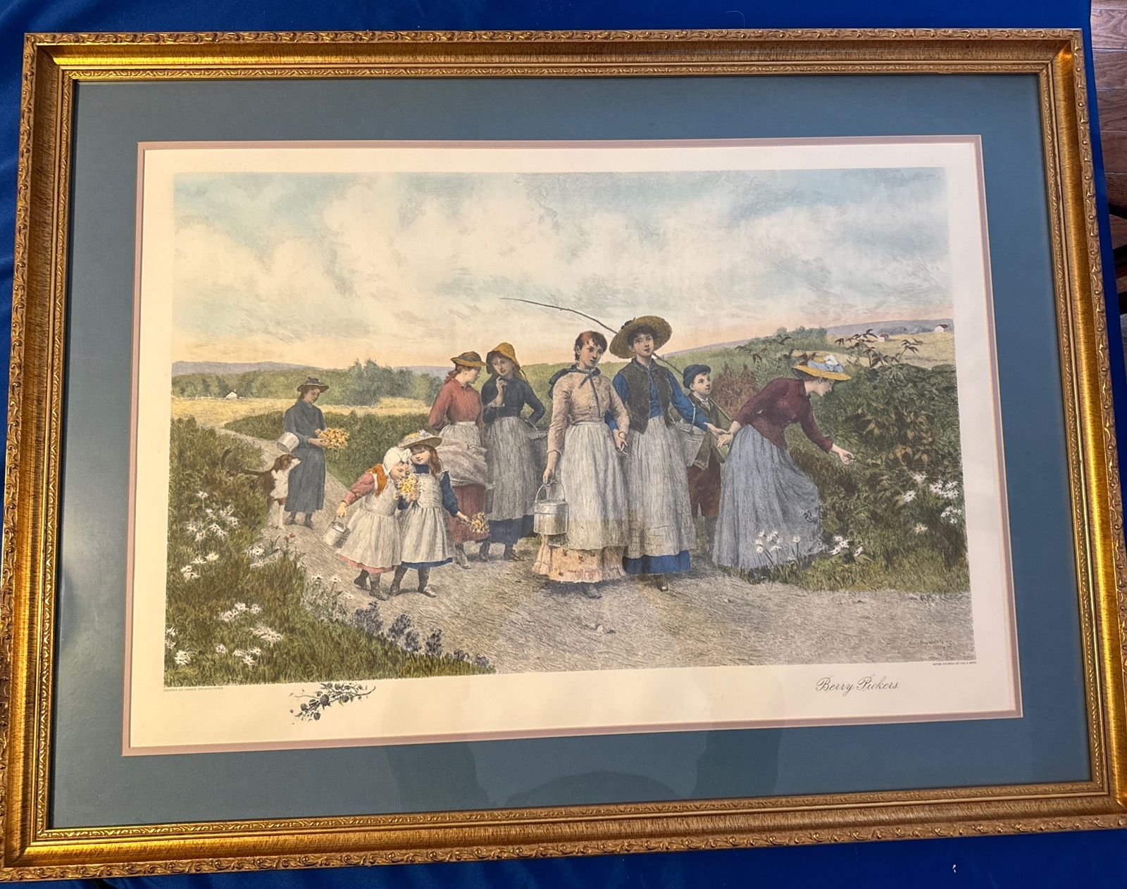 Berry Pickers By Jennie Brownscombe And Jas S King Framed Art - Frame ...