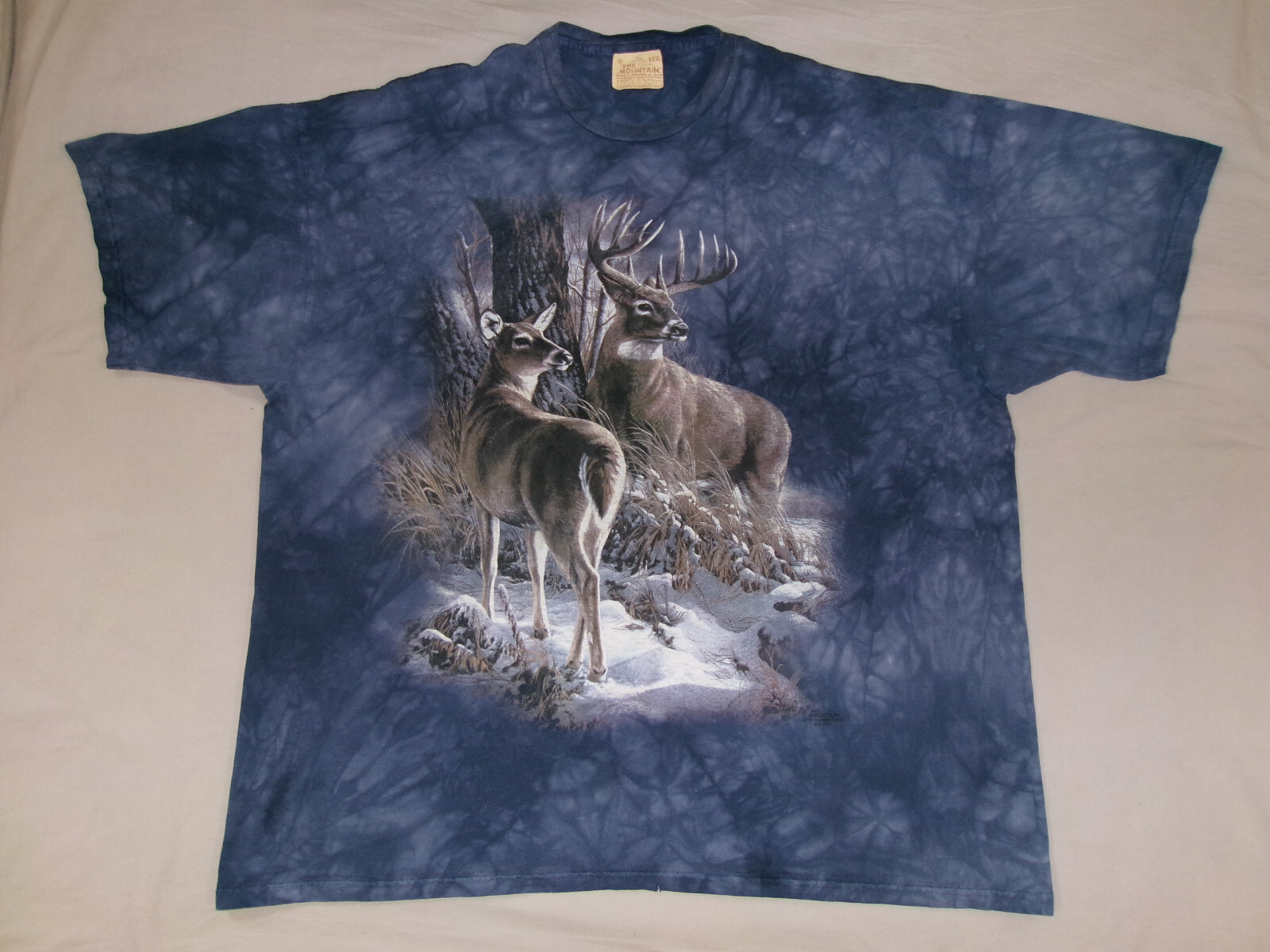 VTG 90S 1999 THE MOUNTAIN T SHIRT 3XL TIE DYE ORIGINAL DEER STAG CLOTH ...