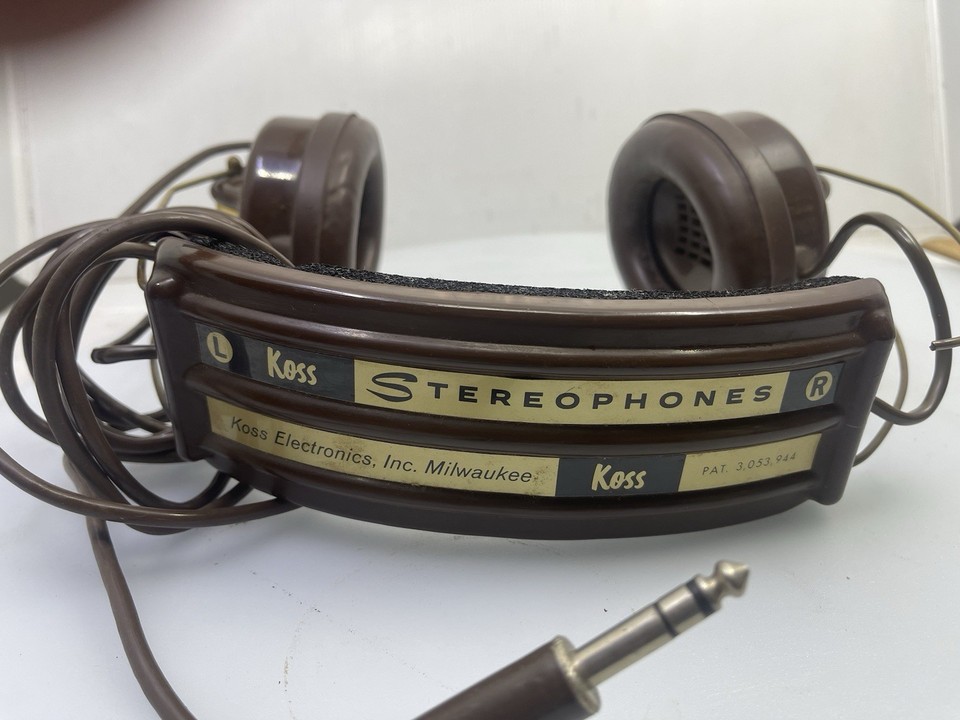 VINTAGE 1960 Koss SP-3xc Brown Stereophones Headset Headphones | eBay