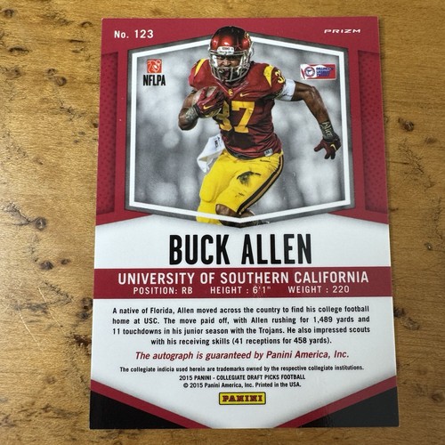 Buck Allen 2015 Panini Prizm Collegiate Draft RED WHITE BLUE /25 Rookie Auto | eBay