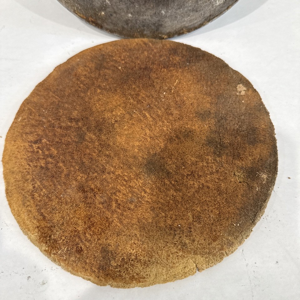 8" Highland Park Leather Covered Bull Buff Wheel Polisher Attachment E10 E10-8 | eBay