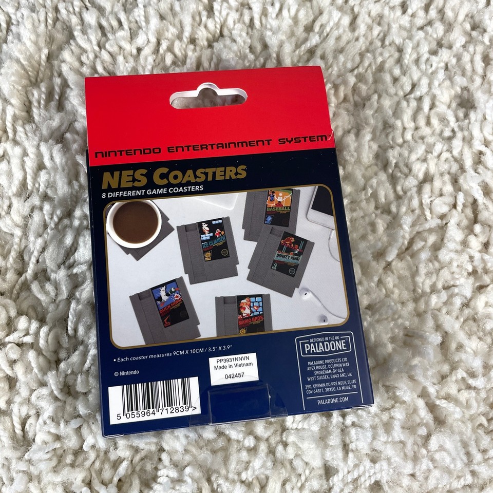 Nintendo NES Cartridge Drink Coasters Super Mario Donkey Kong Metroid ...